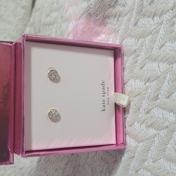 kate spade | Jewelry | Kate Spade Pave Disc Stud Earrings | Poshmark